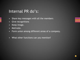 Internal and External PR | PPT