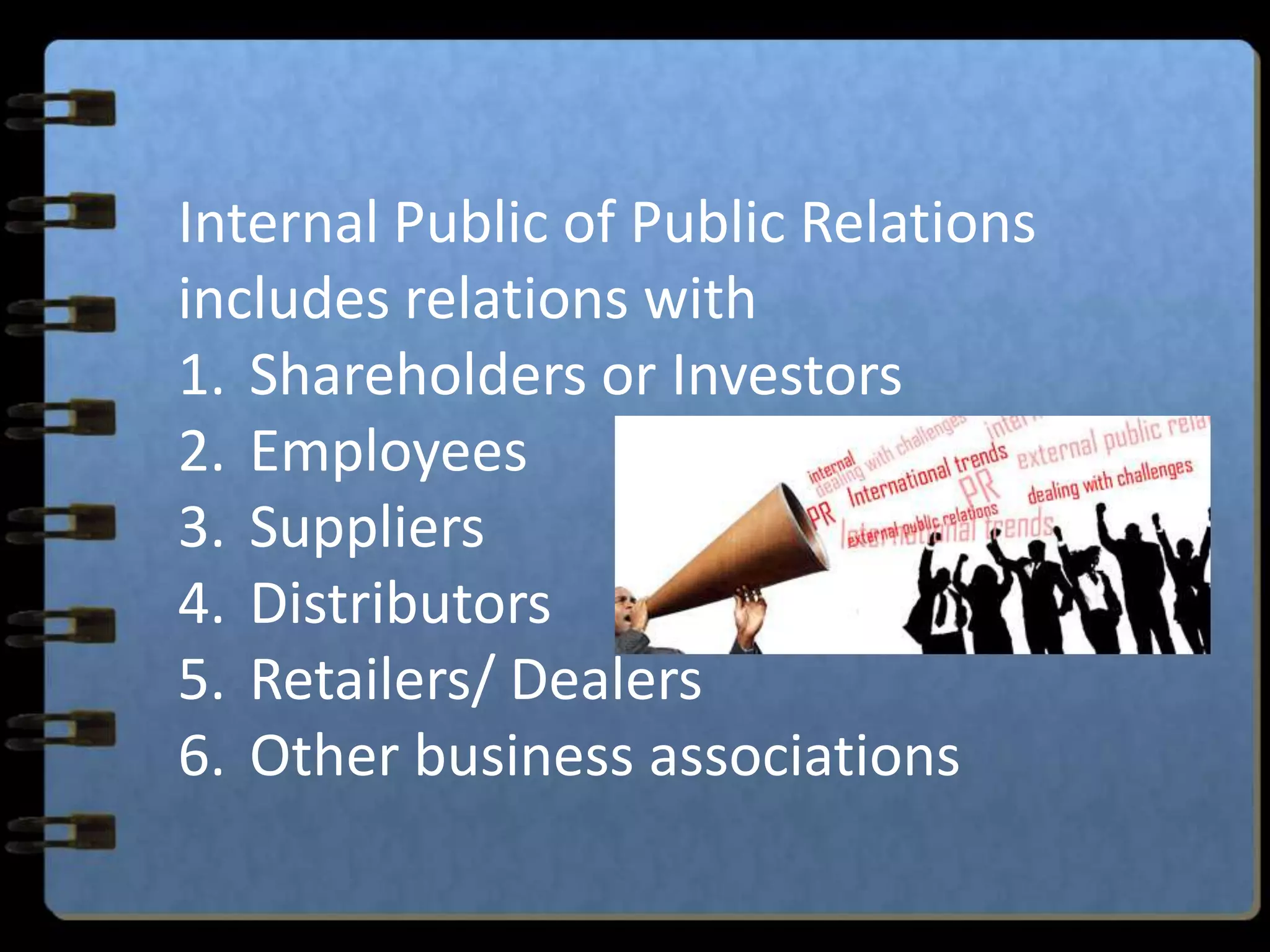 Internal and External publics of Public Relations by Shaining Star ...