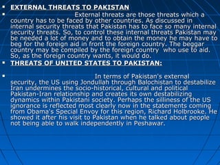 Internal and external_security_threats_to_pakistan | PPT