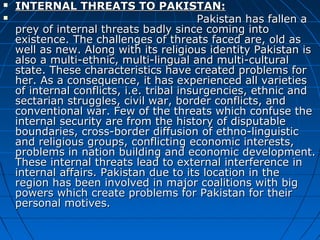 Internal and external_security_threats_to_pakistan | PPT