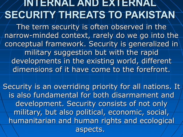 Internal and external_security_threats_to_pakistan | PPT