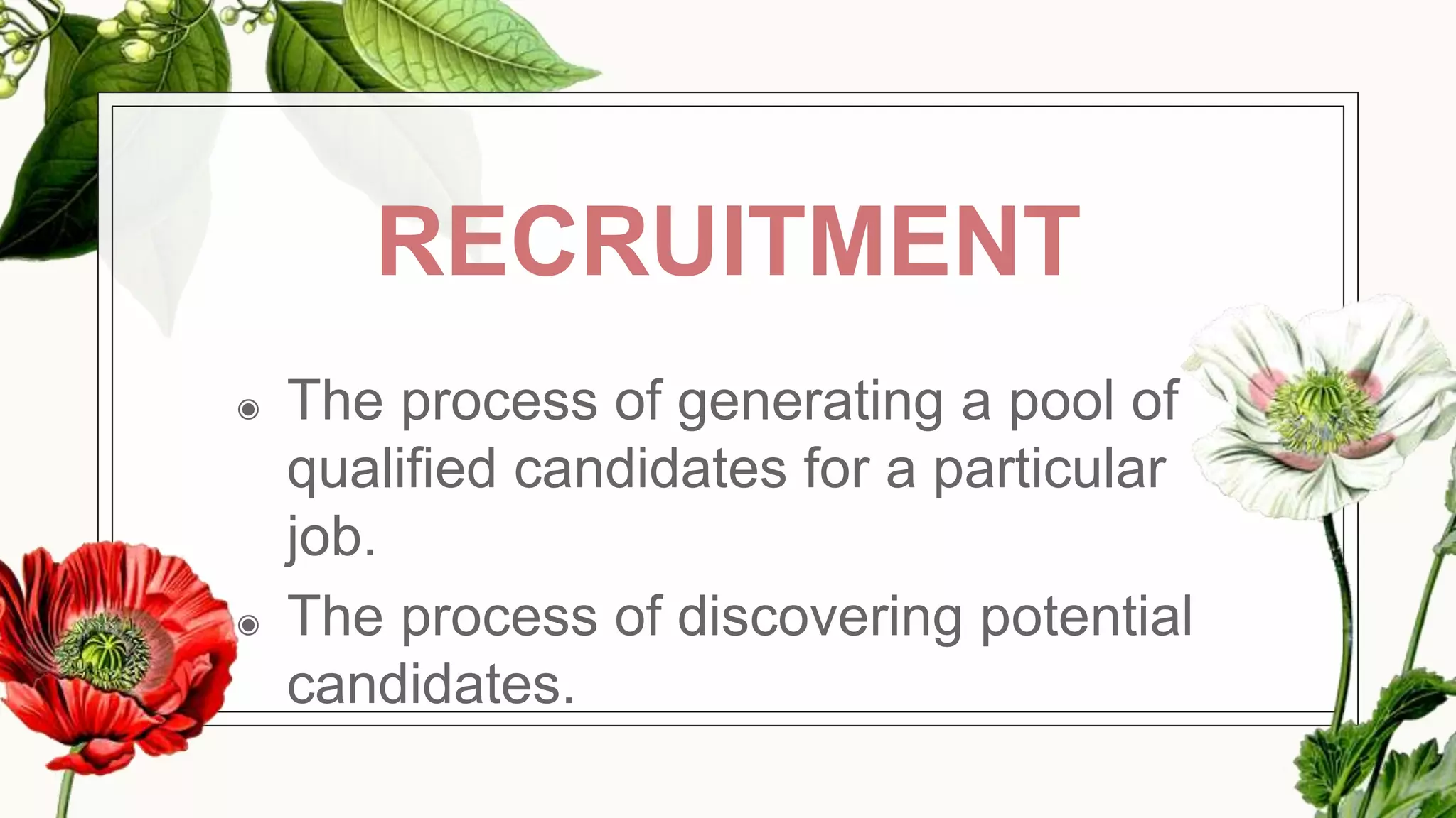 Internal and External Sources of Recruitment | PPTX