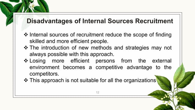 Internal and External Sources of Recruitment | PPTX