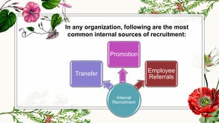 Internal and External Sources of Recruitment | PPTX