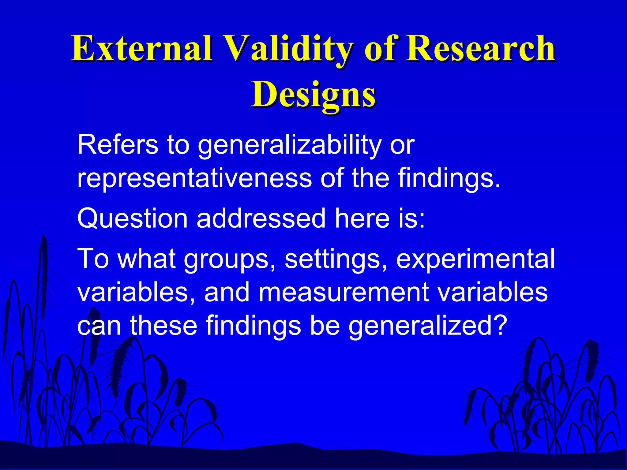 Internal and external validity factors | PPT