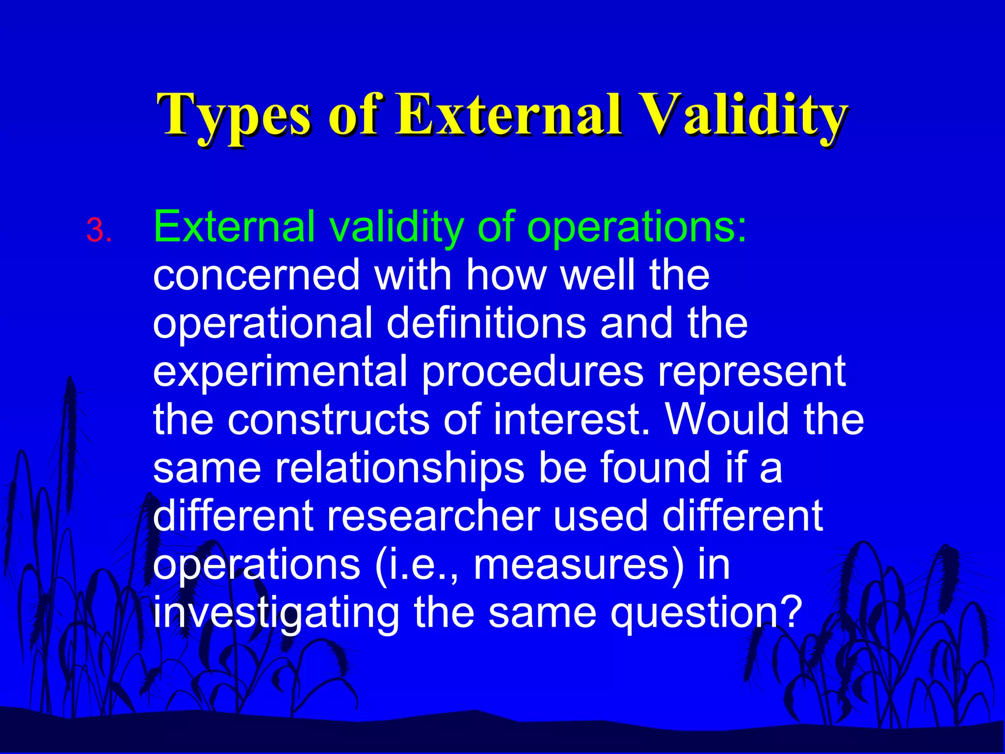Internal and external validity factors | PPT