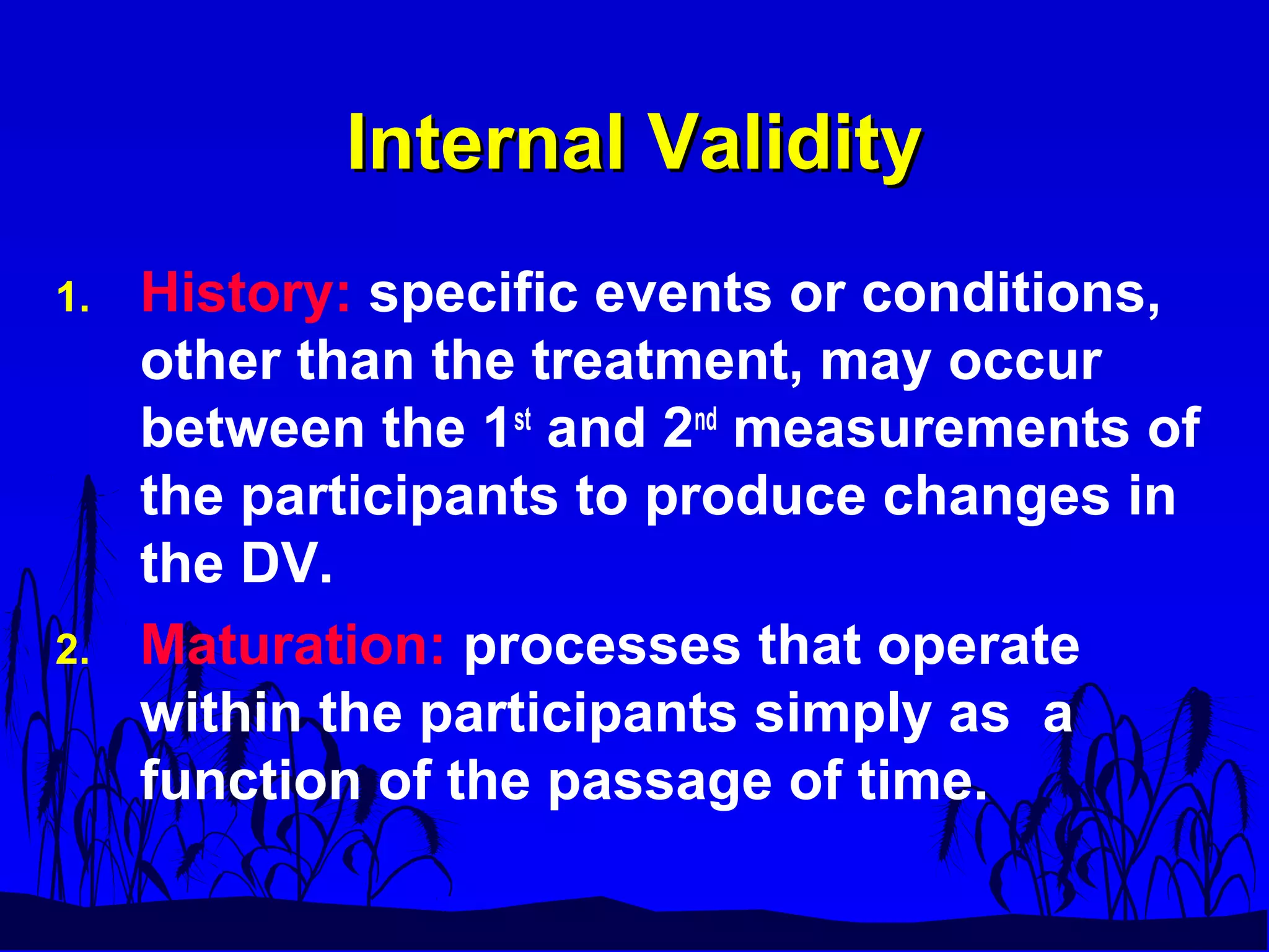 Internal and external validity factors | PPT