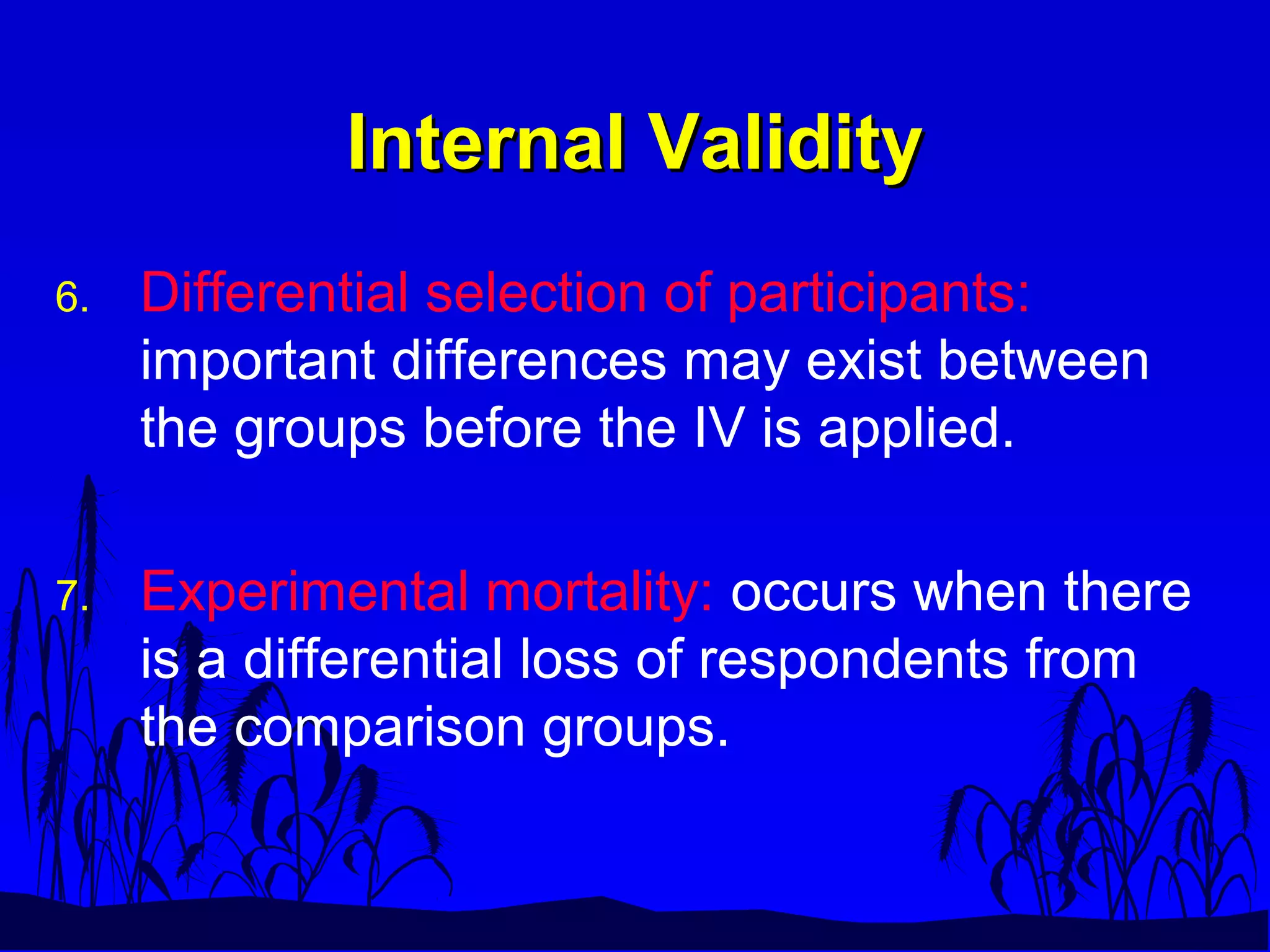 Internal and external validity factors | PPT