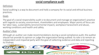 Internal and social compliance audit | PPTX