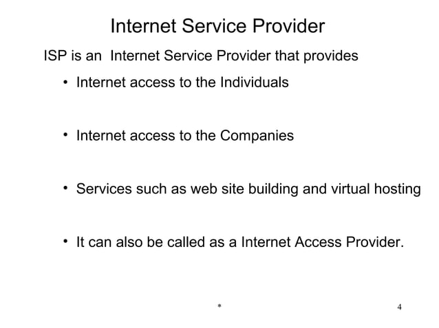 Internal architecture of isp 54 | PPT | Internet Service Providers ...