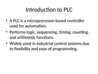 Internal_Architecture_of_PROGRAMMABLE LOGIC CONTROLLER | PPTX