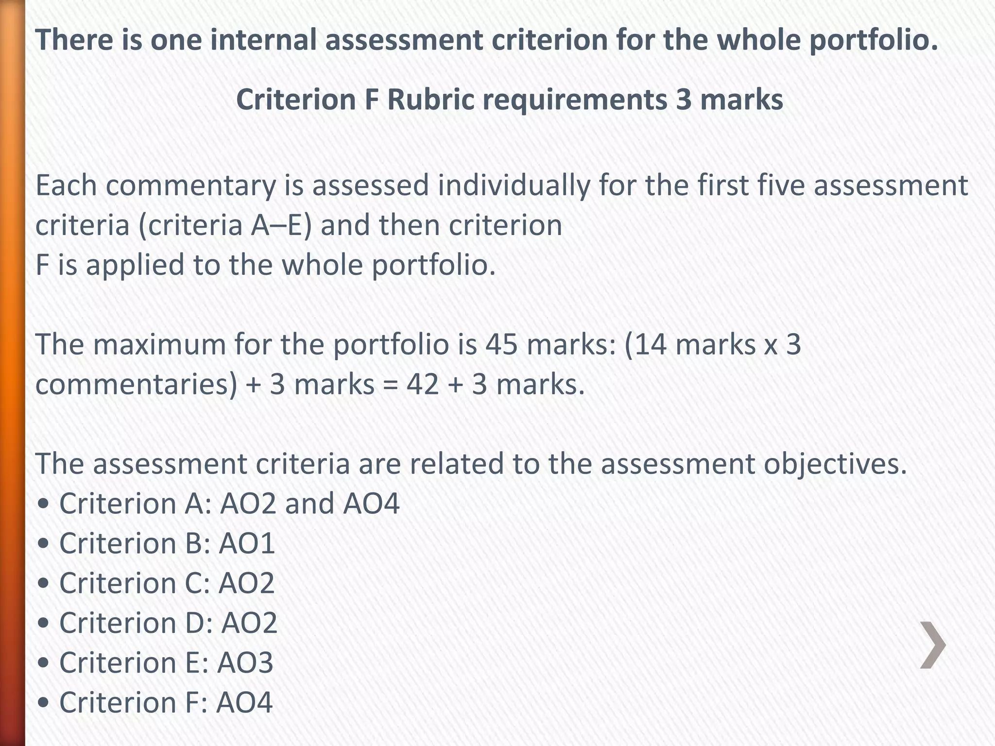 Internal assessement in ib ppt for students | PPTX | Resume Writing and ...