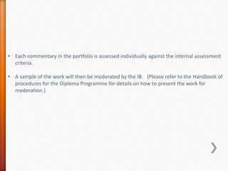 Internal assessement in ib ppt for students | PPTX | Resume Writing and ...