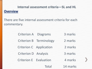 Internal assessement in ib ppt for students | PPTX