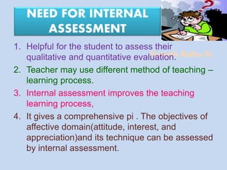Internal Assessment in Education | PPTX