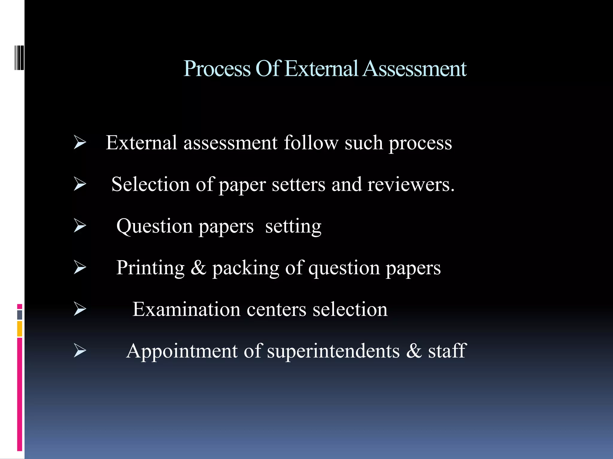 Internal assessment & external assessment | PPTX