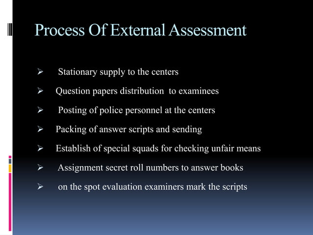 Internal assessment & external assessment | PPTX
