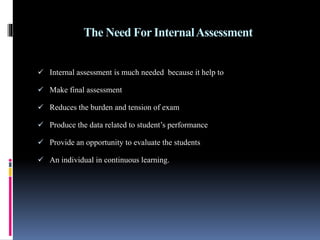 Internal assessment & external assessment | PPTX