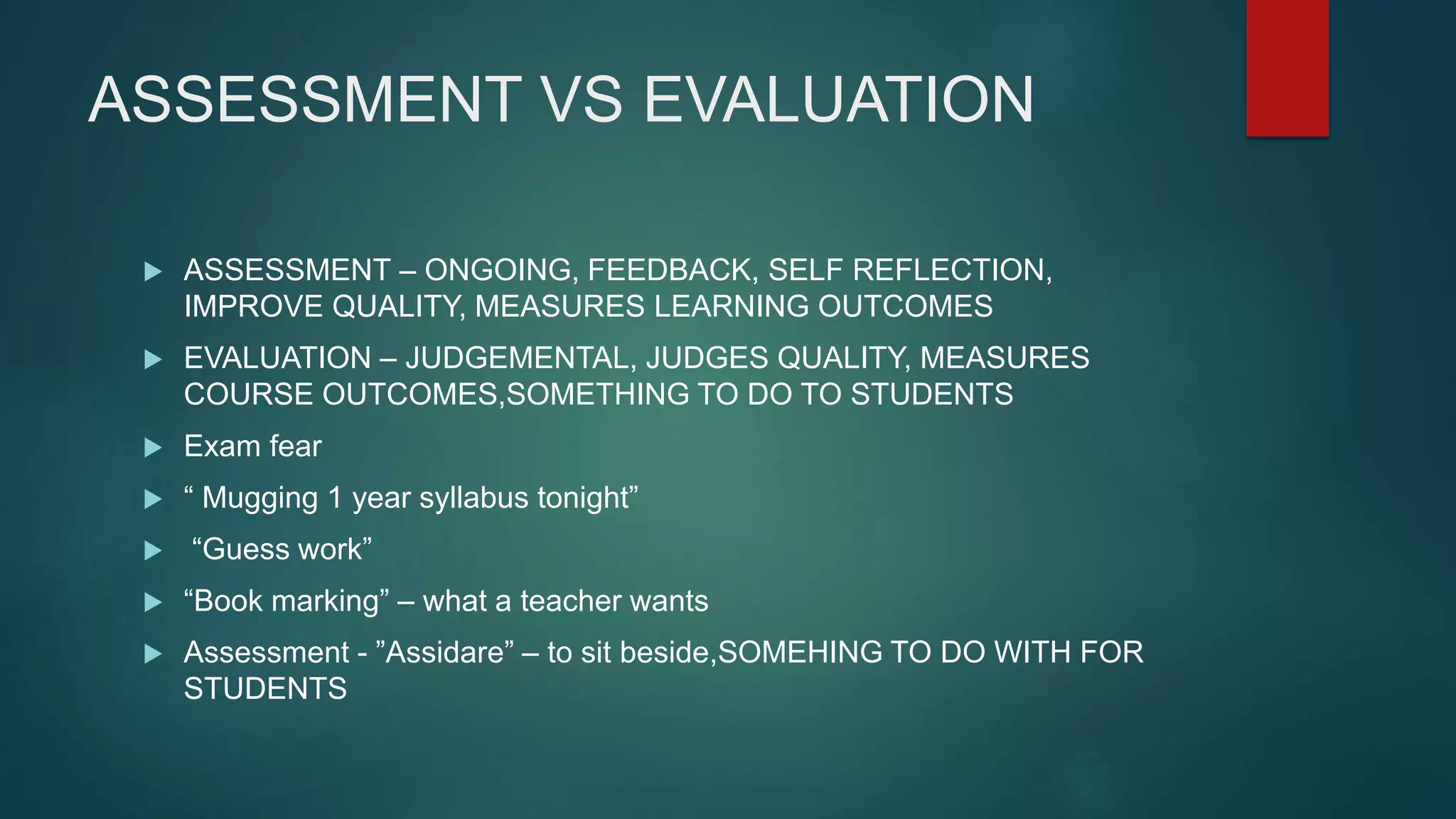 Internal assessment & formative assessment | PPTX