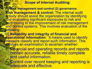 Internal Audit : an independent service to evaluate an organisation's.ppt