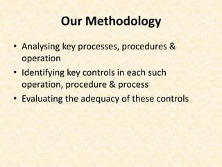 Internal audit and control system reviews | PPTX