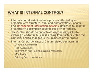 Internal Audit And Internal Control Presentation Leo Wachira | PPT