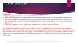 The importance of value for money and perfomance based audits | PPTX