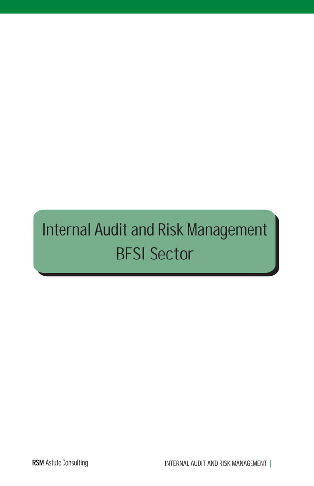 RSM India publication - Internal audit and risk management in BFSI ...