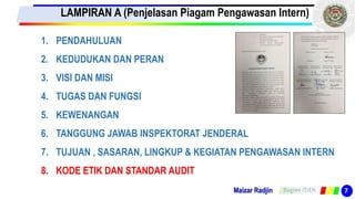 Internal audit charter piagam pengawasan intern kementerian perhubungan ...