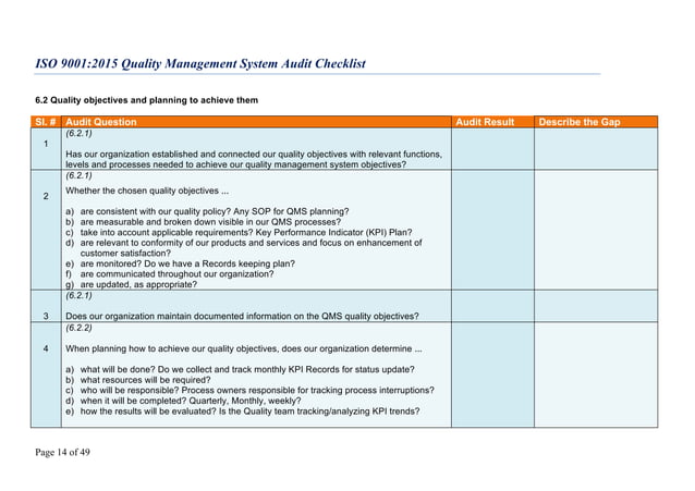 Internal Audit Checklist__For ISO 9001_2015_.pdf | Business Accounting ...