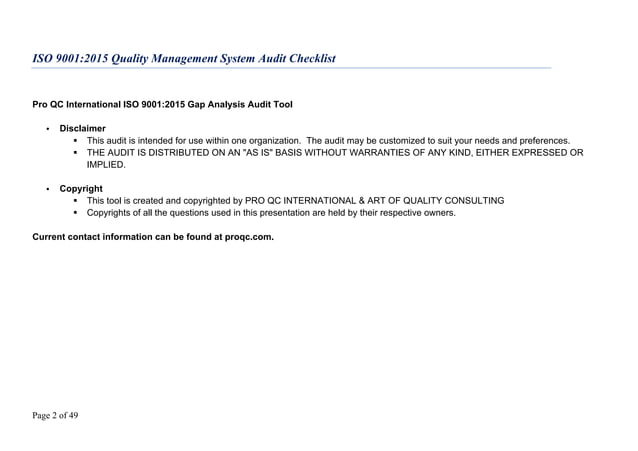 Internal Audit Checklist__For ISO 9001_2015_.pdf | Business Accounting ...
