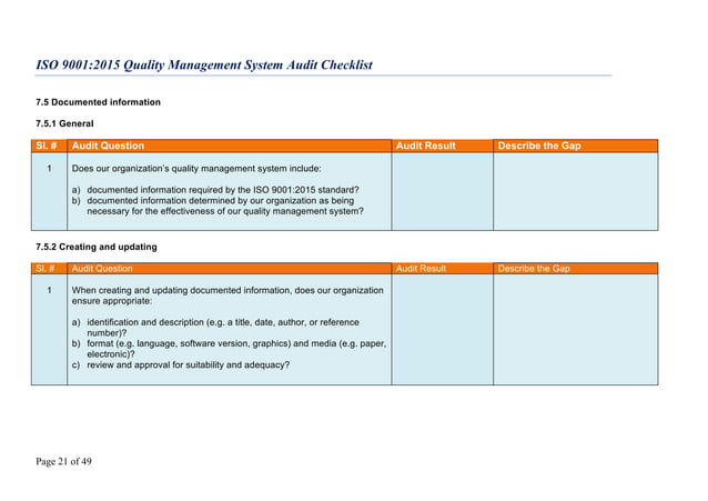 Internal Audit Checklist__For ISO 9001_2015_.pdf | Business Accounting ...