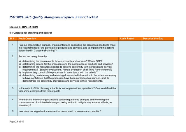 Internal Audit Checklist__For ISO 9001_2015_.pdf | Business Accounting ...
