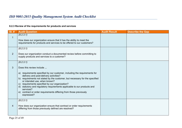 Internal Audit Checklist__For ISO 9001_2015_.pdf | Business Accounting ...