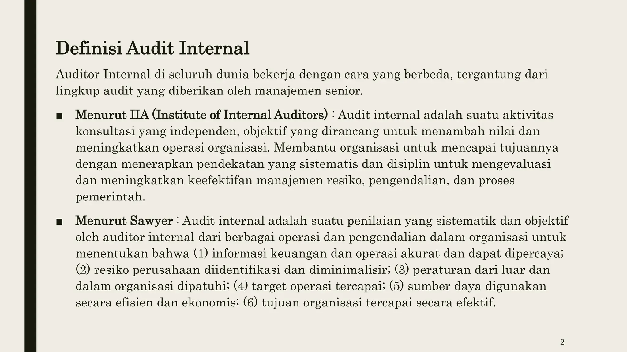 INTERNAL AUDIT DASAR. Mengenai Internal Audit bagi pemula .pptx