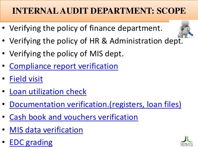 Internal audit department
