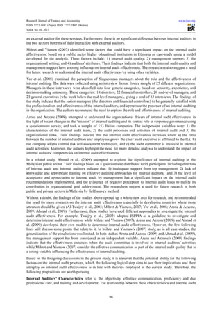 Internal audit effectiveness an approach proposition to develop the ...
