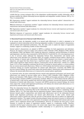 Internal audit effectiveness an approach proposition to develop the ...