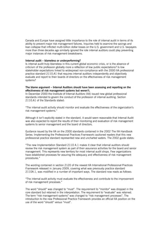Internal audit failure | PDF