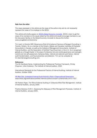 Internal audit failure | PDF