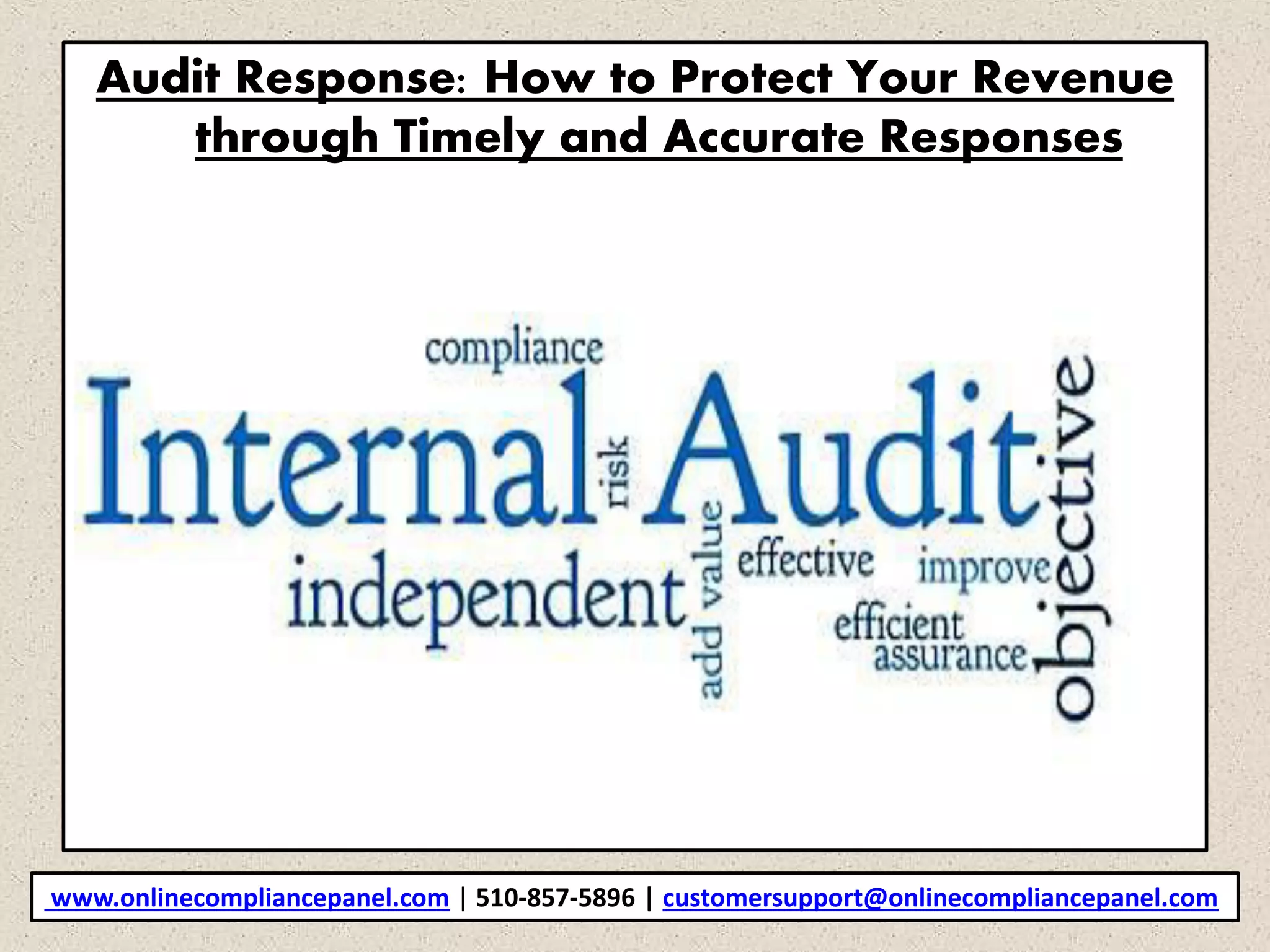 Internal auditing and audit response letter | PPT