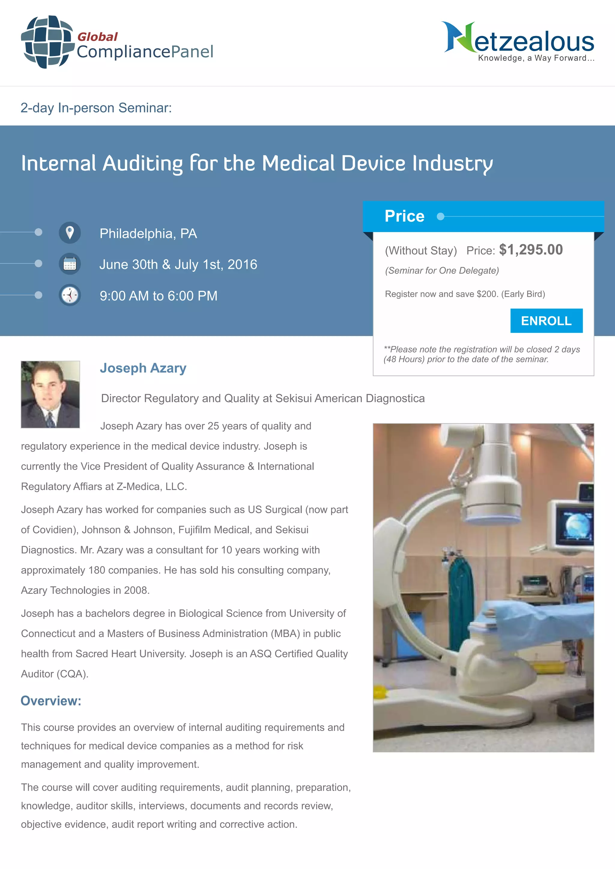 Internal Auditing for the Medical Device Industry | PDF