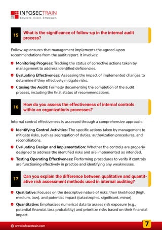 Internal Audit Interview Questions and Answers | PDF
