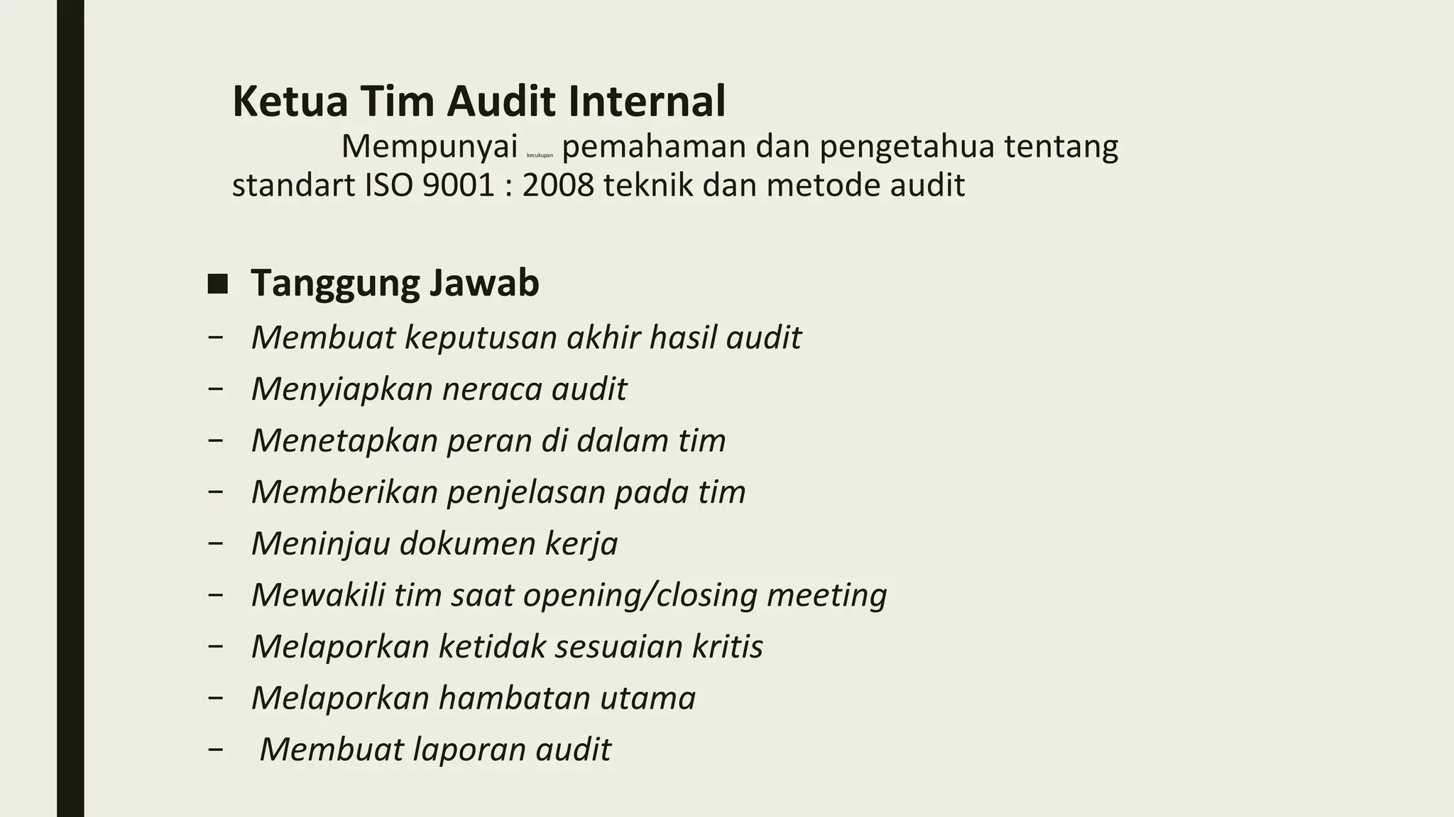 INTERNAL AUDIT ISO 9001 | PPT