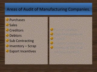 Internal audit of manufacturing co | PPT