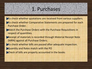 Internal audit of manufacturing co | PPT
