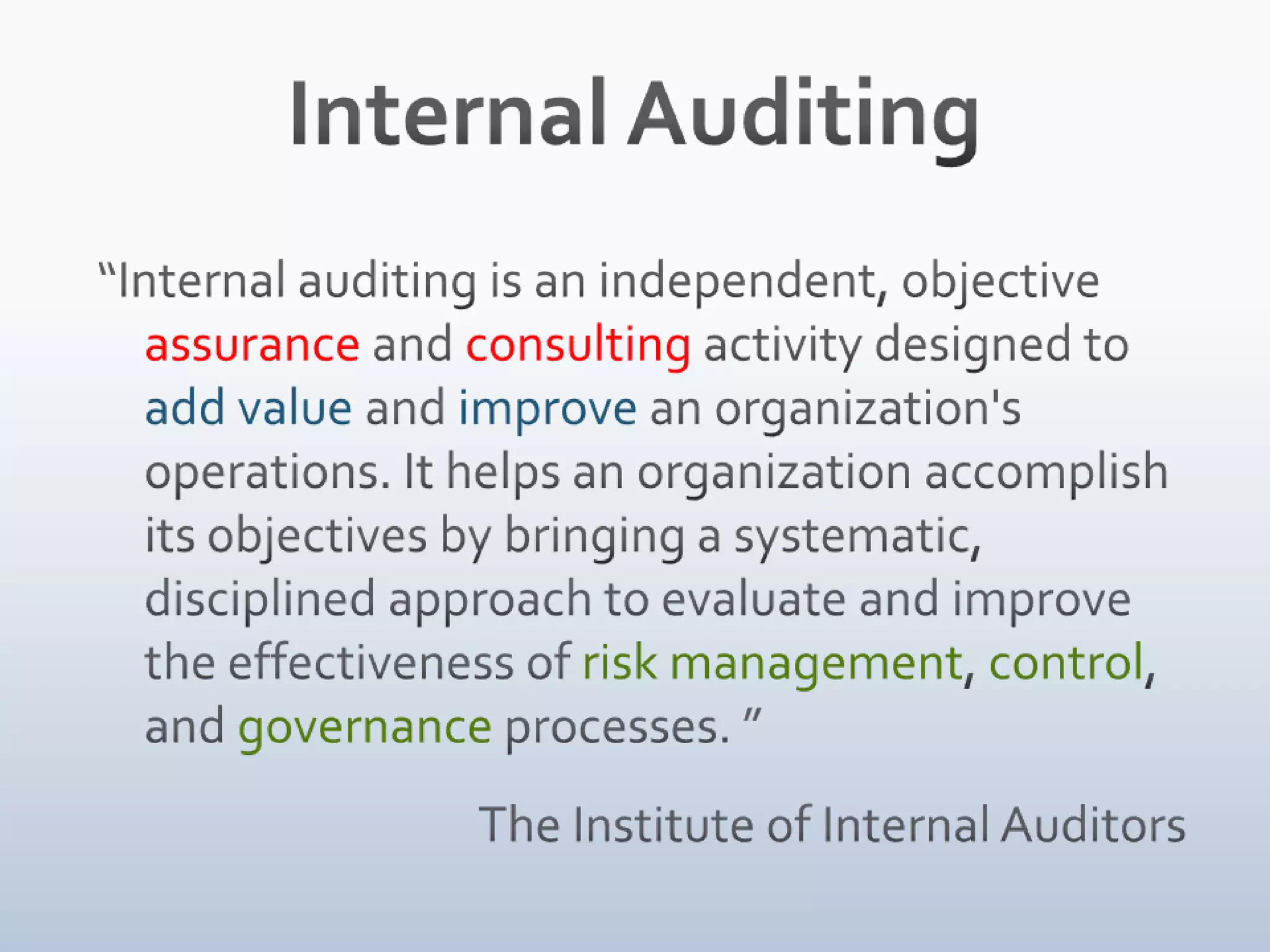 Internal Auditor Roles | PPTX