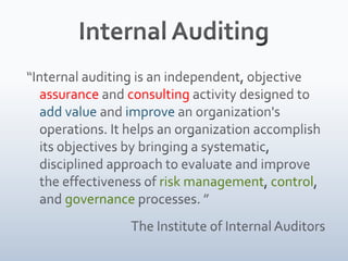 Internal Auditor Roles | PPTX