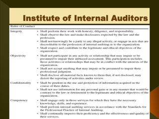 Internal auditors roles and responsibilities | PDF