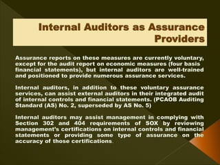 Internal auditors roles and responsibilities | PDF